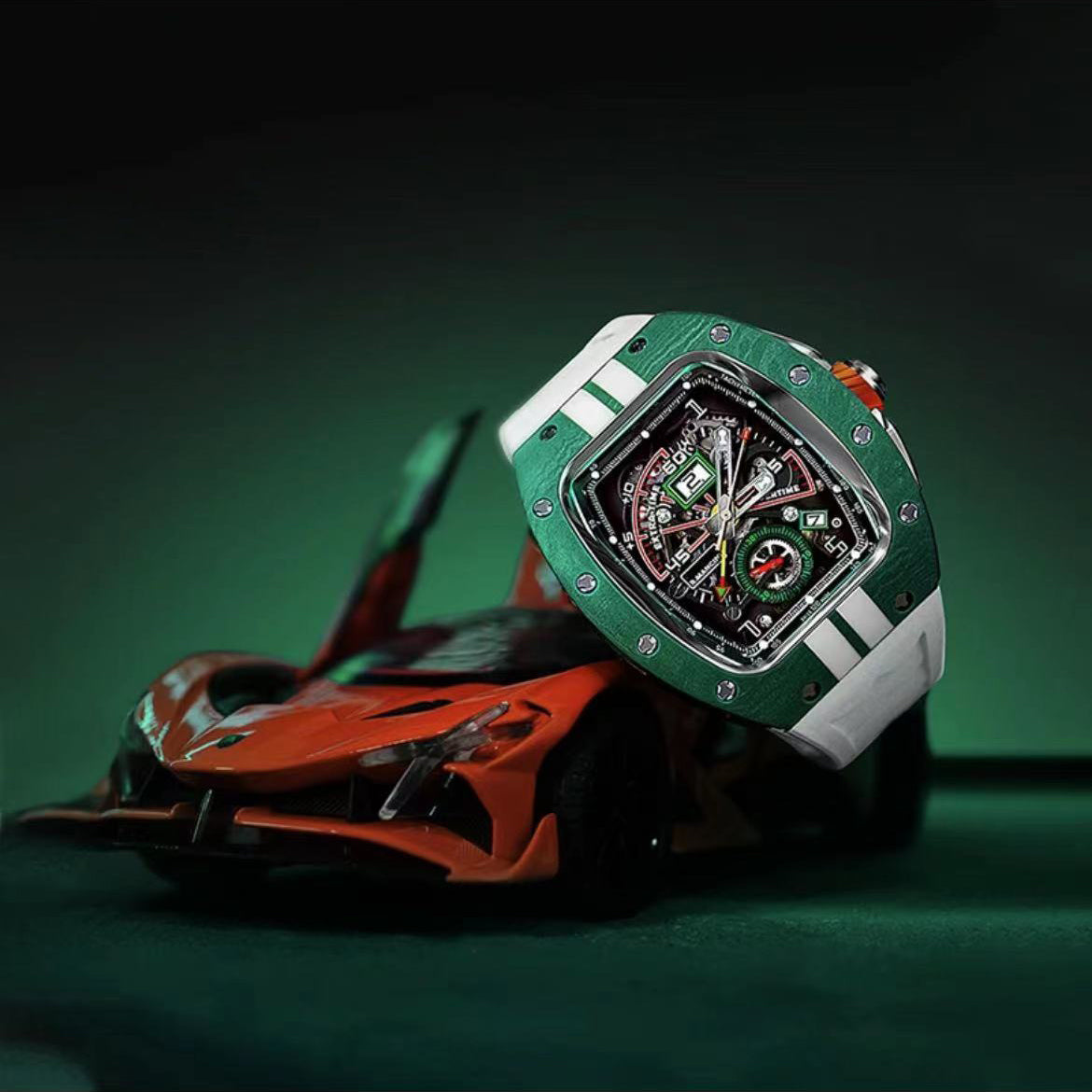 44 - 45 MM New Racing Series - Luxury Carbon Fiber Watch Case